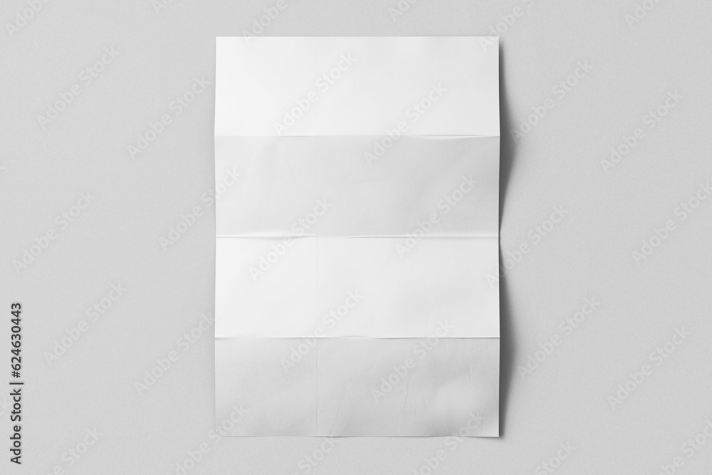 blank a4 vertical four folded paper modern minimal vertical poster ...