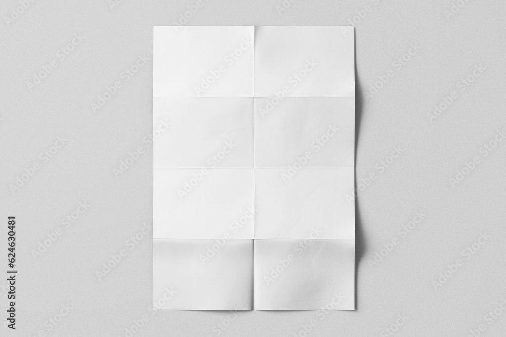 empty a4 eight fold paper street modern minimal poster flyer realistic ...