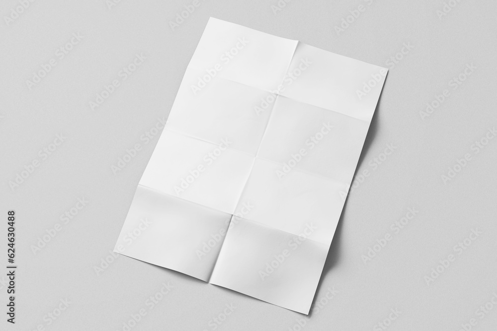 empty a4 eight folded paper urban modern minimal poster flyer with ...