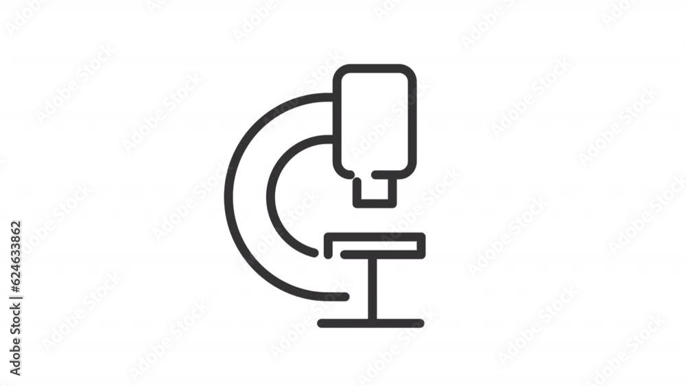 Animated blood test linear icon. Clinical research. Health screening ...