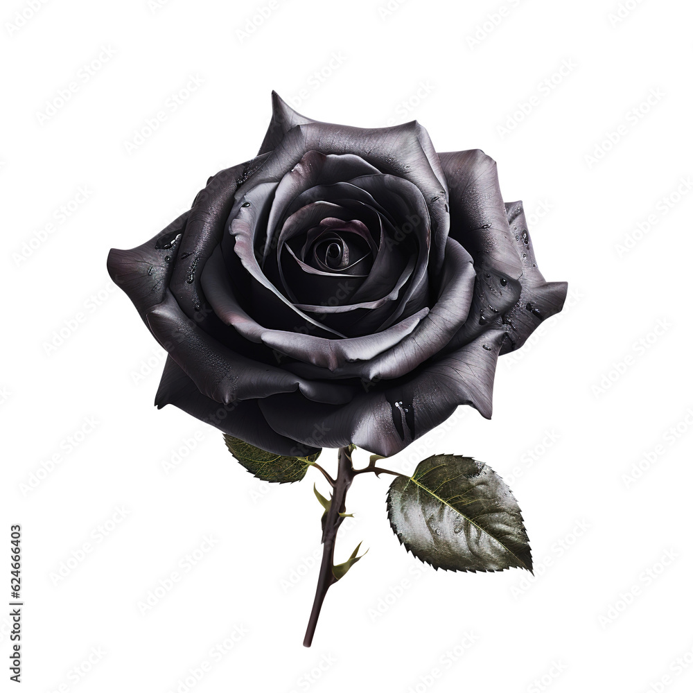 Black rose on transparent background Remove png created with Generative ...