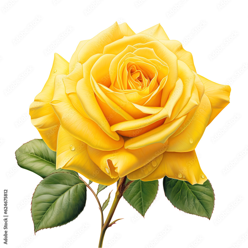 Yellow Rose on transparent background Remove png created with ...