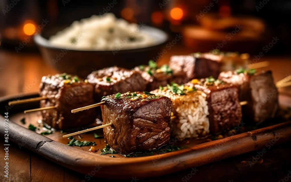 Lamb chops on a grill Grilled beef is prominent in the cuisine of ...