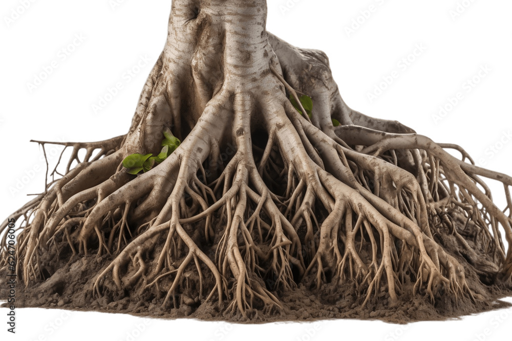 Isolated Tree Roots Frame on Transparent Background. Generative AI Stock Photo | Adobe Stock