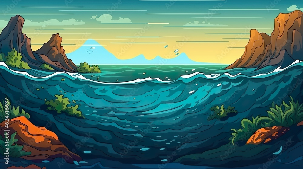 Abstract background ocean currents. A visually stunning composition of ...