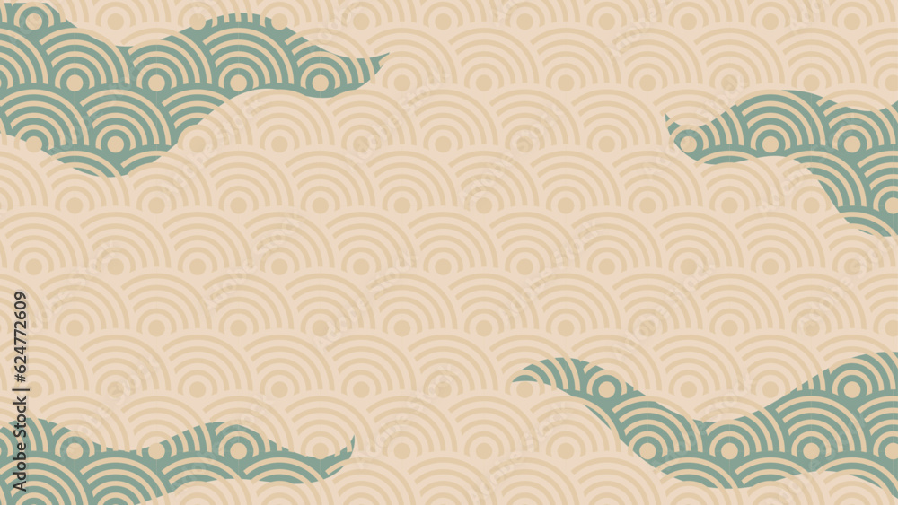japanese wave background seamless pattern Stock Vector | Adobe Stock