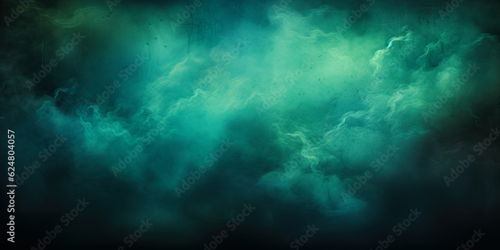 horror green blue clouds, grunge dark smoke texture, black haunted ...