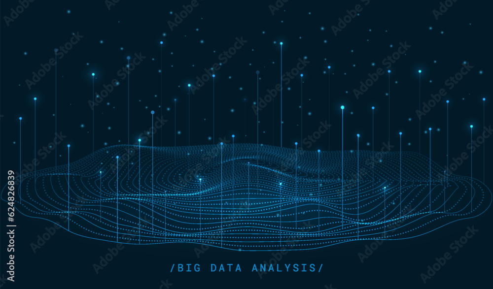 Big data visual information background. Social network concept ...