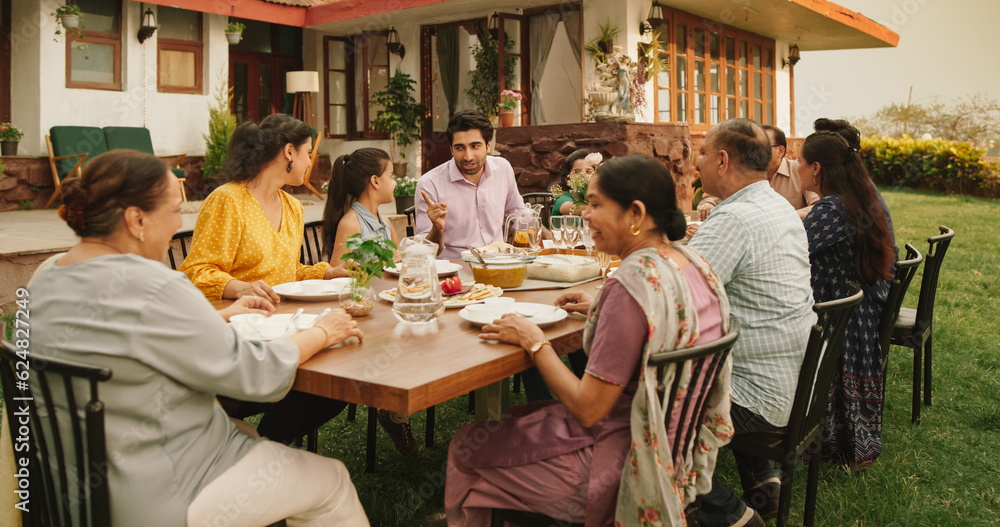 Indian Family Gathering Portrait: Family and Friends Celebrating ...