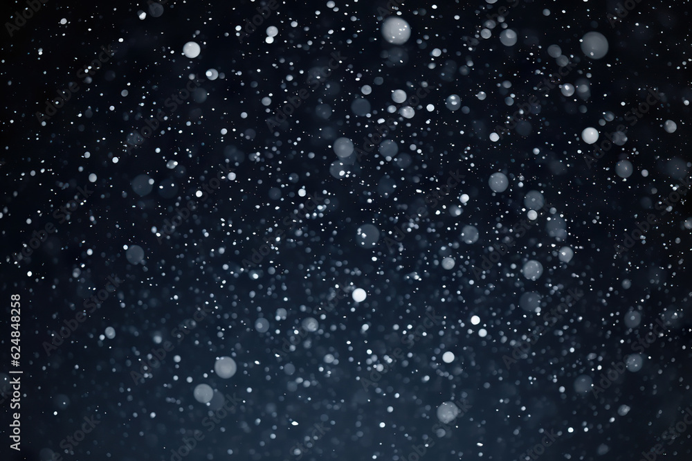Snow Falling from the Night Sky - Enchanting Winter Wonderland Scene ...