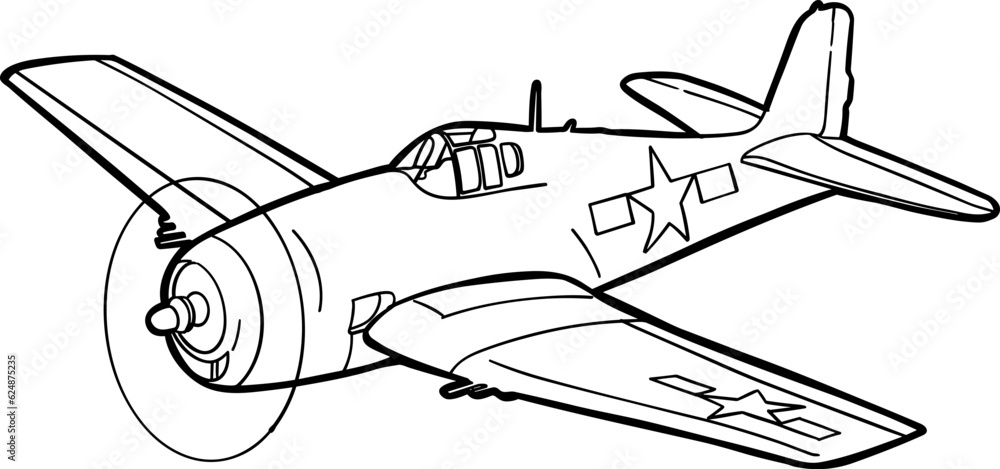 warbird fighter military aviation Stock Vector | Adobe Stock