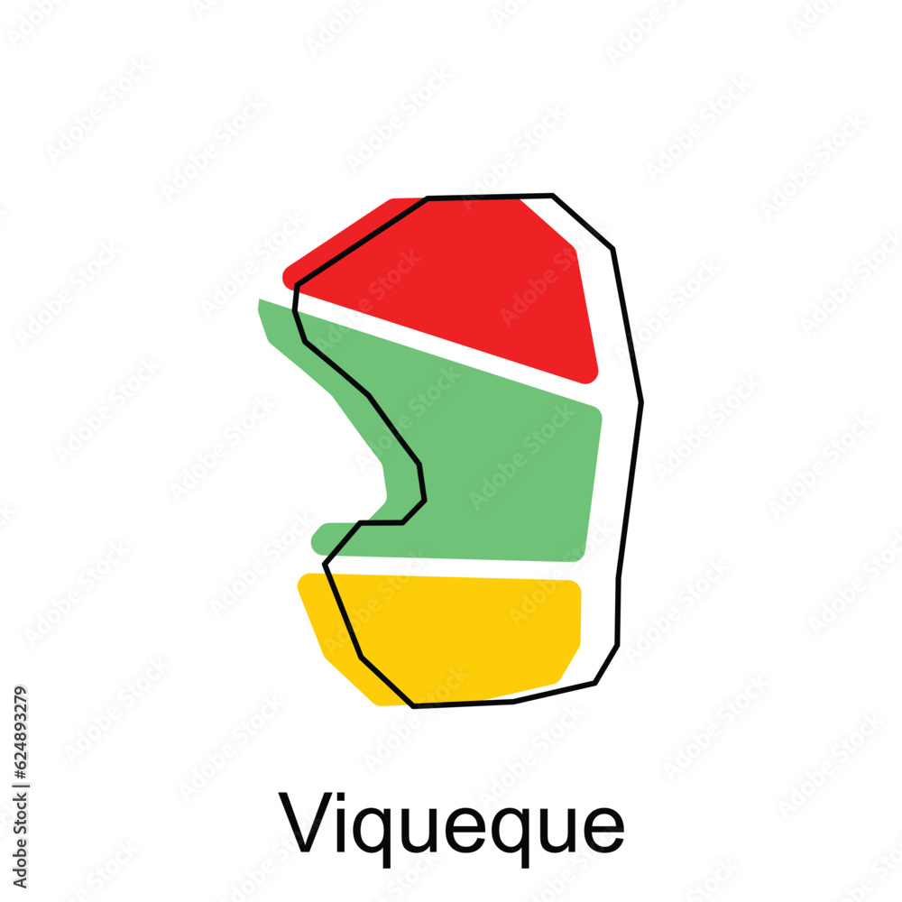 Map of Viqueque vector design template, national borders and important ...