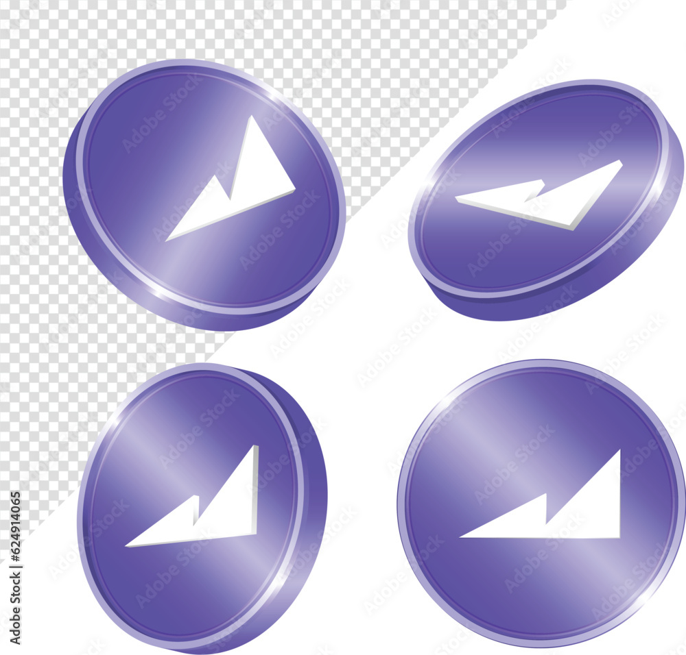 MAV Maverick coin 3d logo token svg vector icon Stock Vector | Adobe Stock