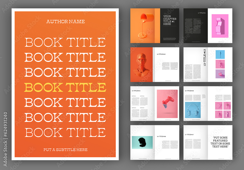 Simple Book Layout Stock Template | Adobe Stock