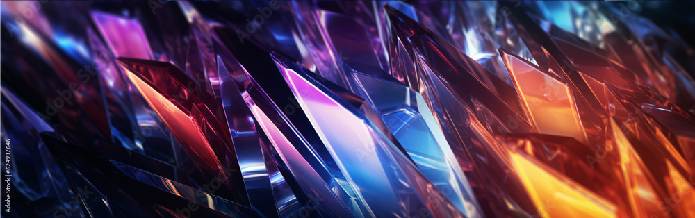 prismatic colors background abstract shapes high quality 3d crystals ...