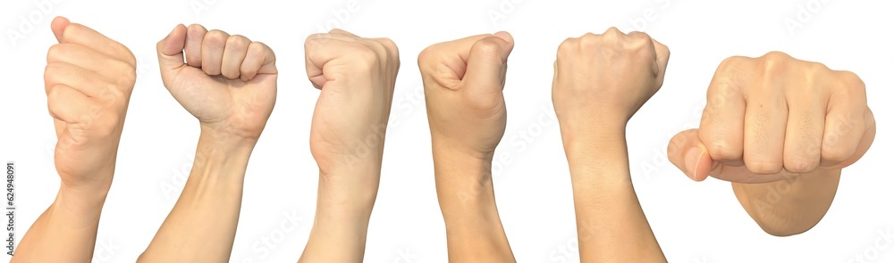 Hand showing fist ball clench on transparent background cutout, PNG ...