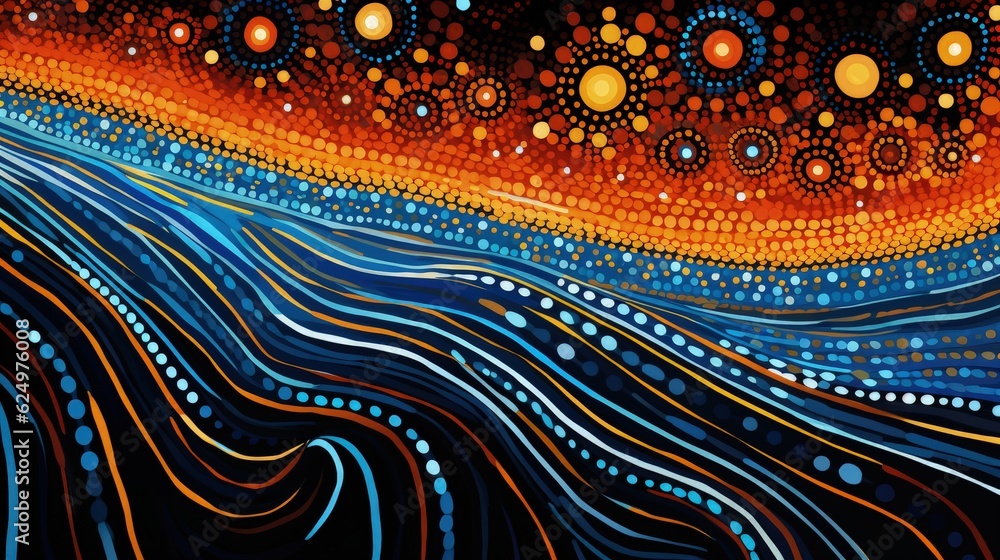 Colorful background with indigenous patterns, culture concept ...