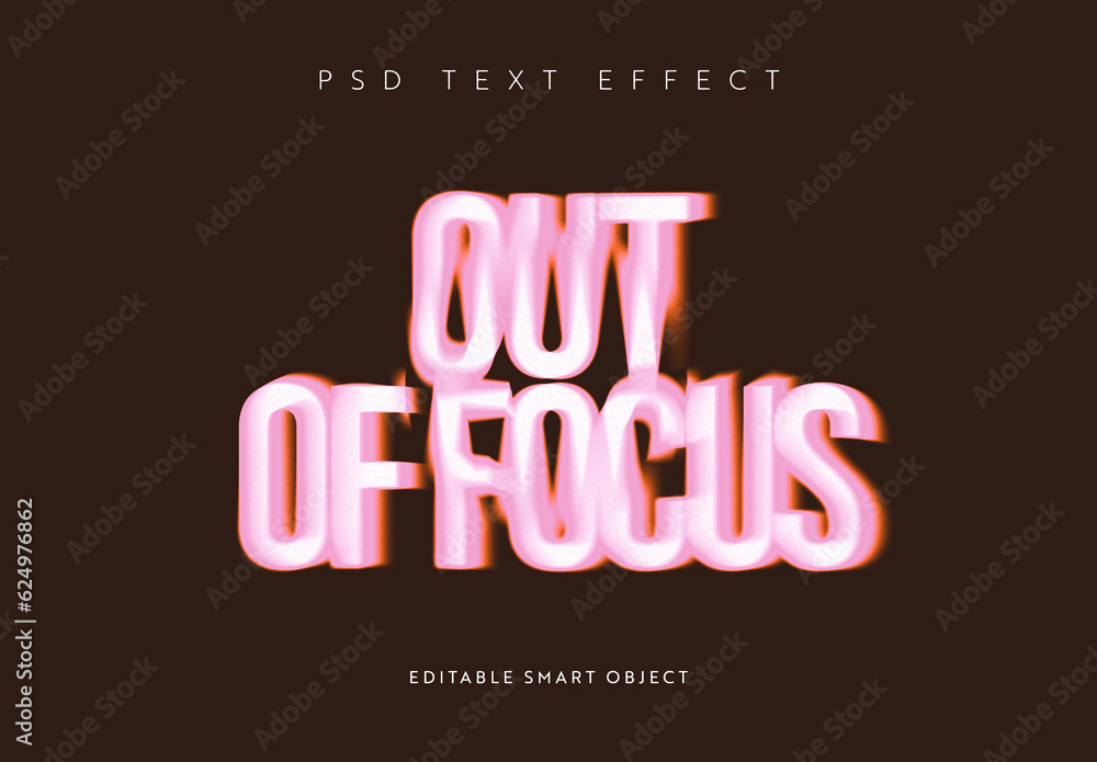 Out of Focus Text Effect Mockup Stock Template | Adobe Stock