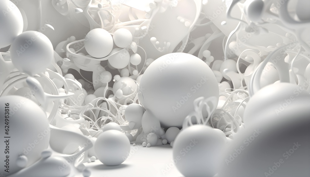 3d render abstract wallpaper. Textures of complex and chaotic shapes ...