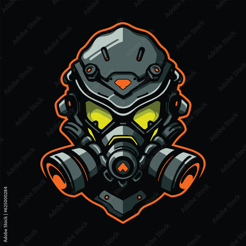 Gas Mask Logo for Esport. Gas mask T-shirt Design. Helmet Logo. Helmet ...