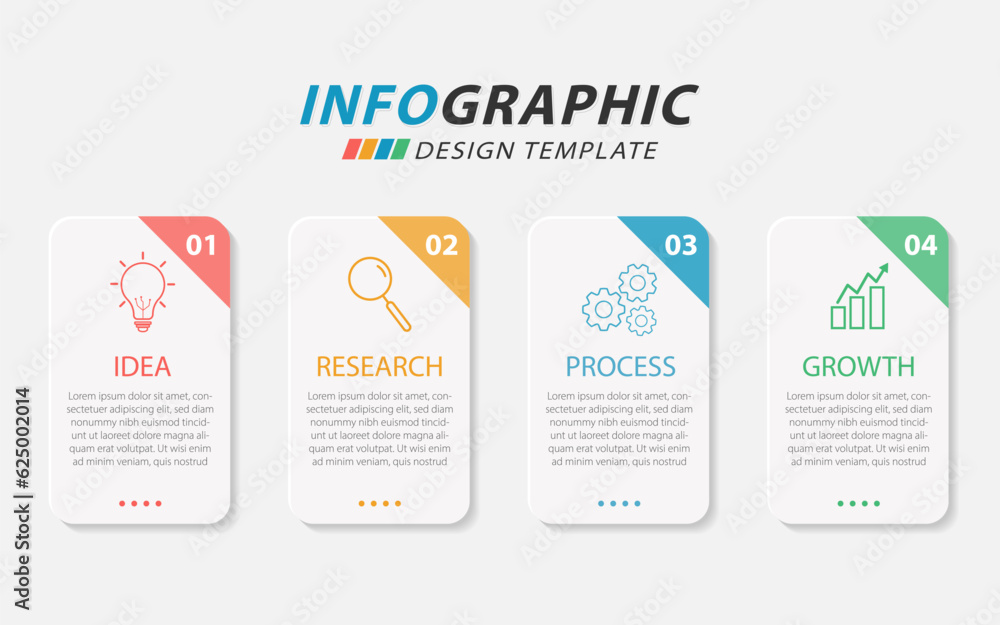 Timeline Creator infographic template. 4 Step timeline journey ...