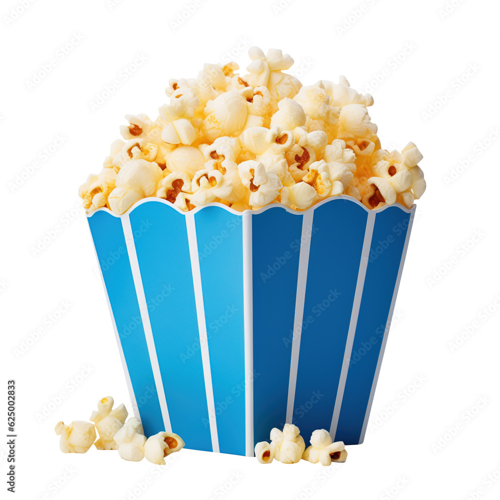 Bucket box of popcorn on transparent background Remove png created with ...