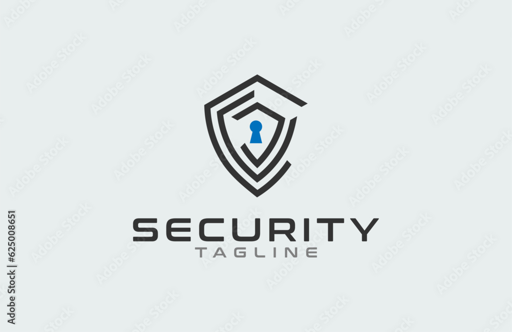 Security Logo, shield with digital style triple c combination, usable ...