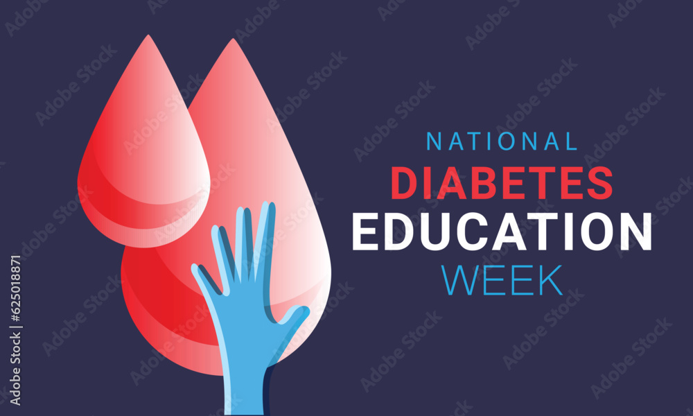 National Diabetes Education week. background, banner, card, poster ...
