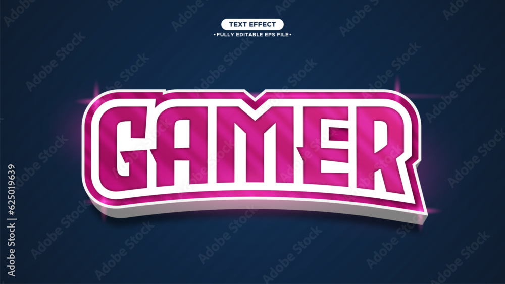Gamer 3D Logotype Text Effect for Esport Logo and Competition Fully ...