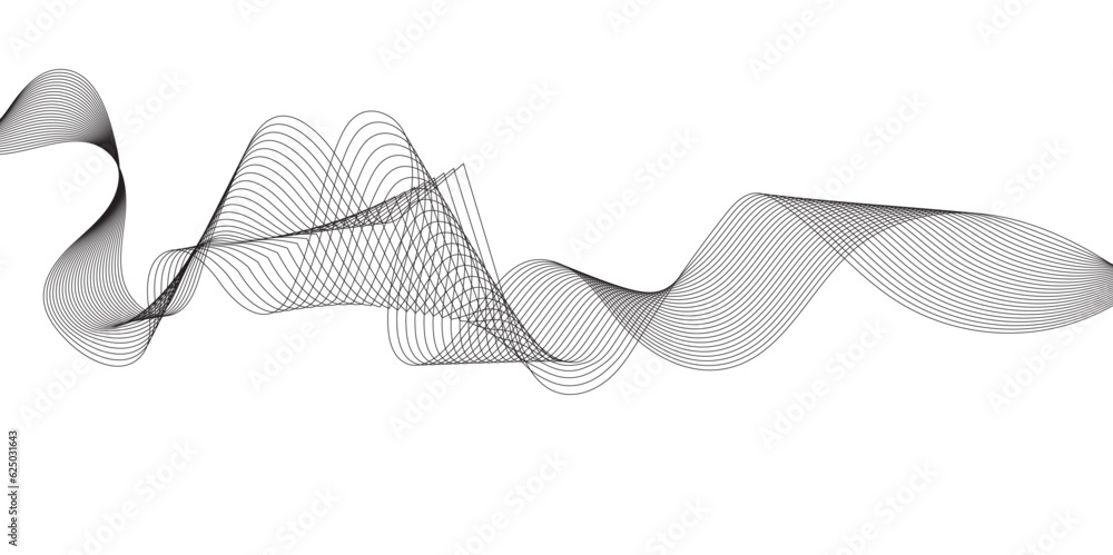Abstract wavy grey stream element for design on transparent background ...