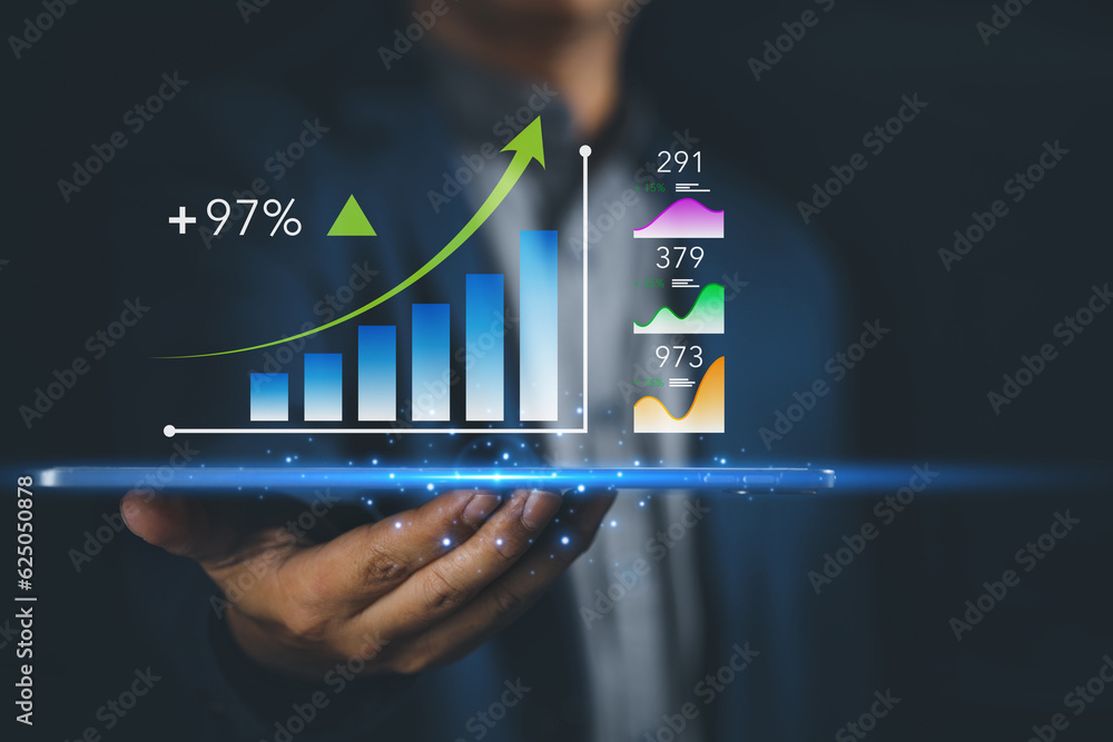 KPI Businessman data analytics working on business analytics dashboard ... KPI Businessman data analytics working on business analytics dashboard ...