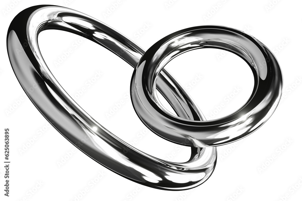 3D Chrome Metallic Abstract Shape Objects, 3d rendering aluminum ...