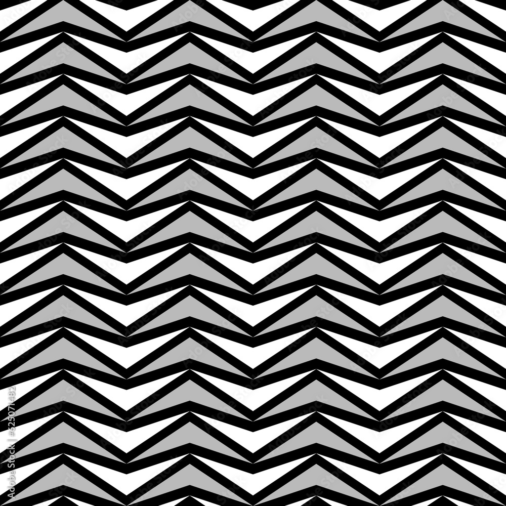 Zigzag lines. Jagged stripes. Seamless surface pattern design with ...