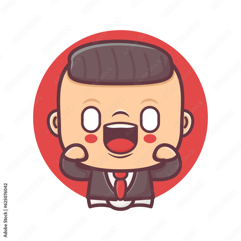 cute baby boss cartoon character vector illustration Stock Vector ...