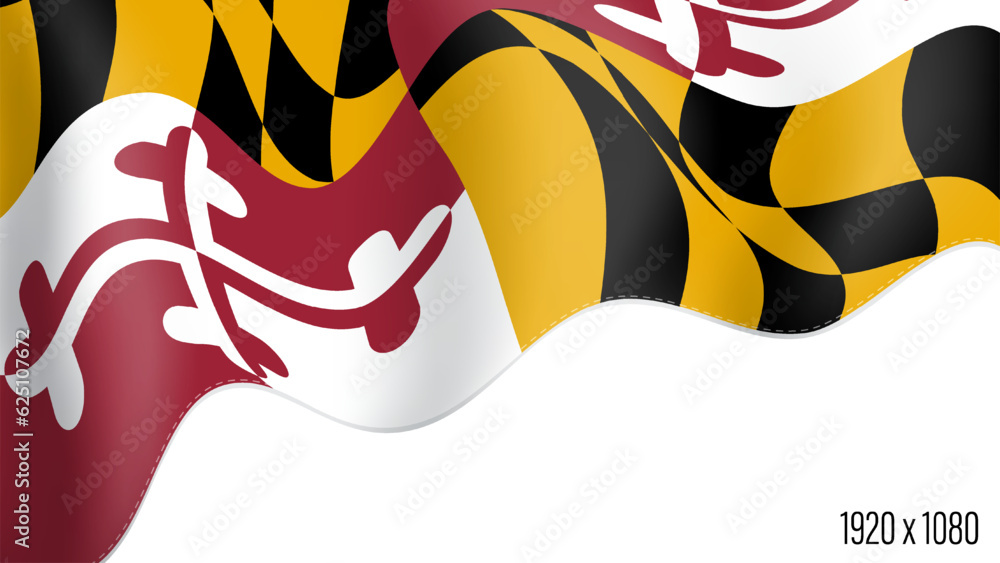 American state of Maryland realistic founding day background. USA state ...