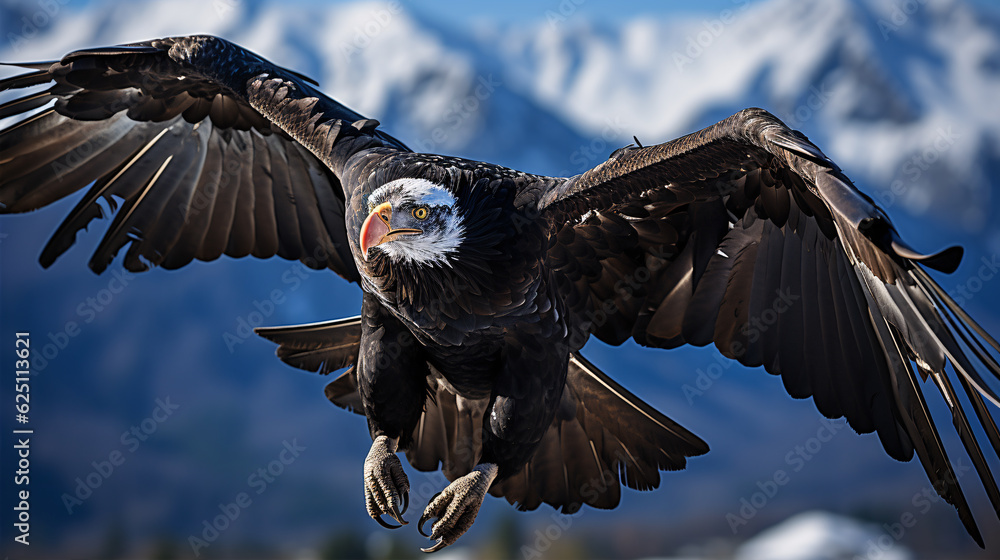 Zooming in on a magnificent Colombian Andean Condor, the bird's ...