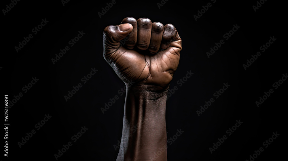 Black Clenched fist raised up, black lives matter, blackout tuesday ...