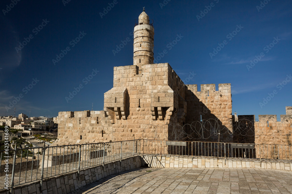The Tower of David in the City of David, Southern section of the ...