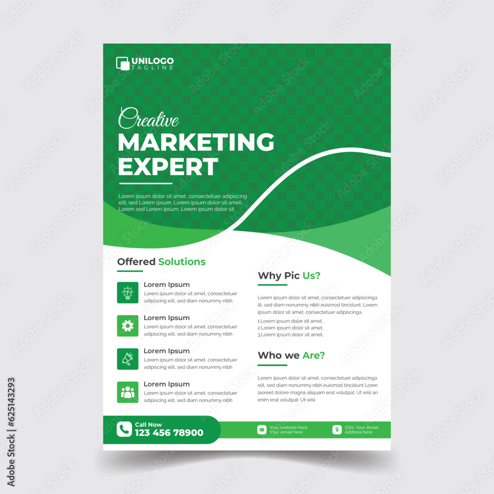 Fototapeta mapa świata dla dzieci Corporate business flyer template ...