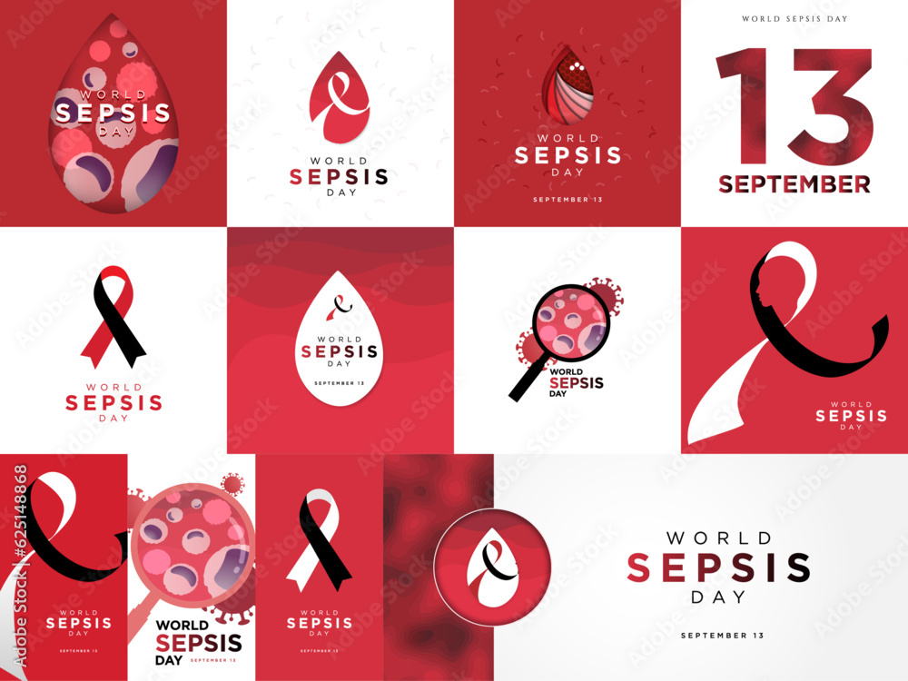 World Sepsis Day Mega Set with 8 greeting cards, 3 portrait story ...
