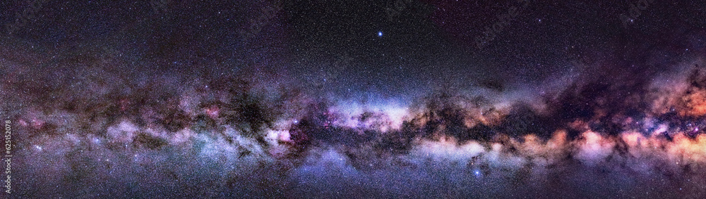 Wide angle photograph of Milky Way stars captured from a dark remote ...