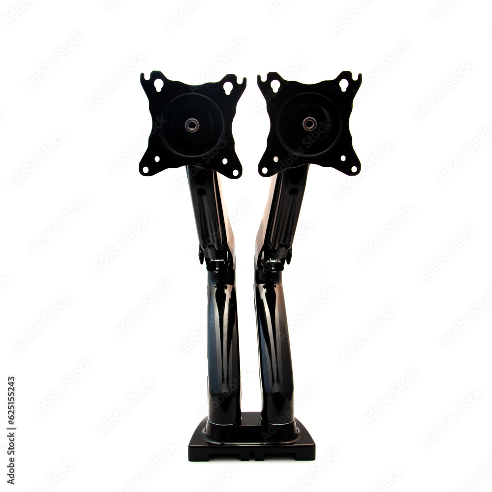 Brand new stainless steel dual monitor stand gas adjustable spring for ...