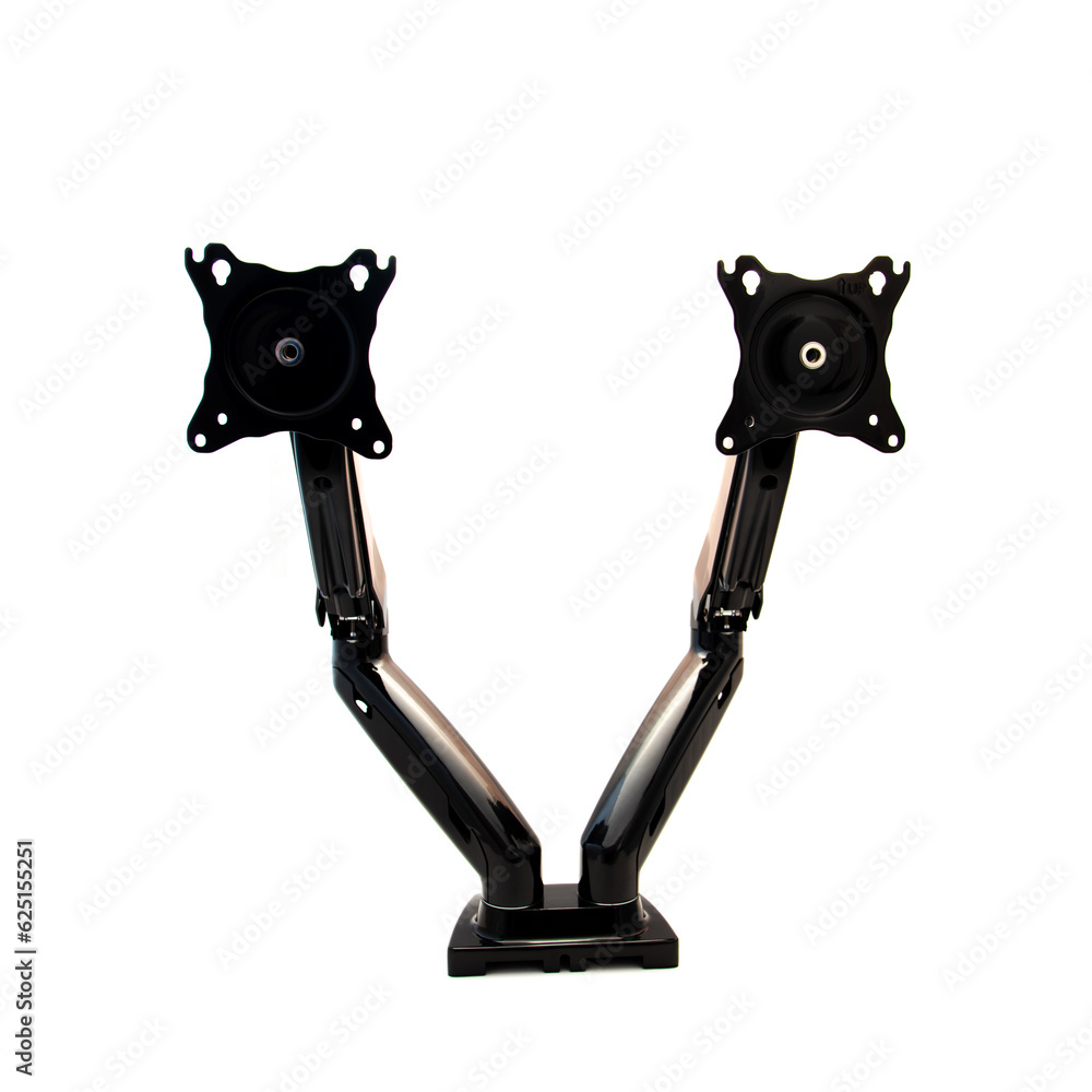 Gas spring extended arm of dual monitor stand height adjustable spring ...