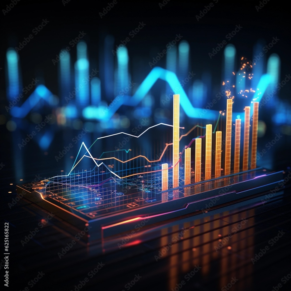 Dynamic Insights: Hologram Business Metrics and Stats Illuminate ...
