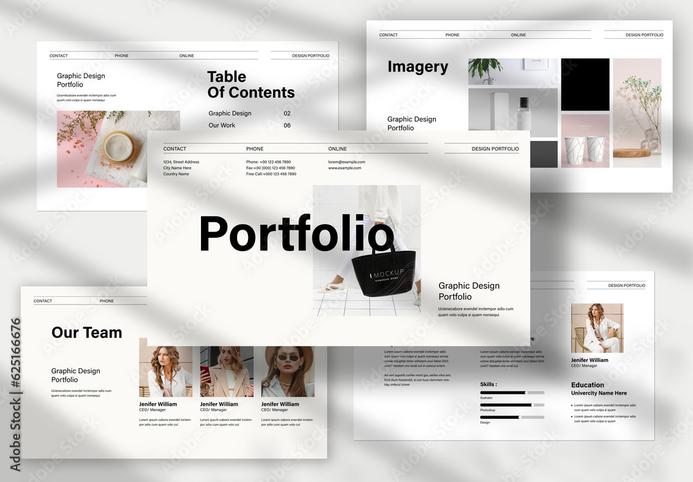 Portfolio Presentation Layout Stock Template | Adobe Stock