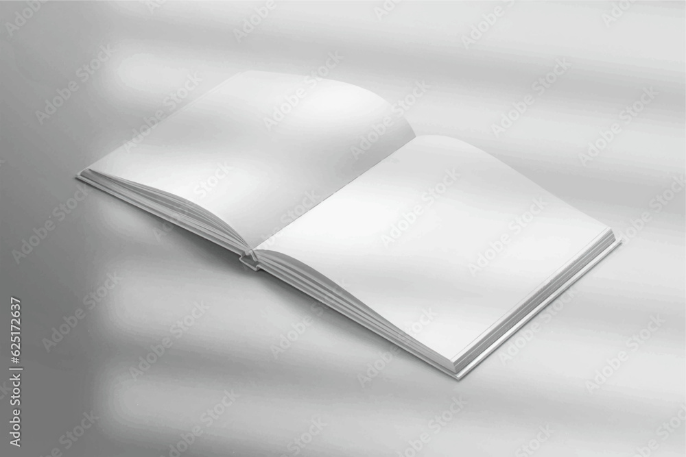 Realistic empty blank A4/A5 flyer, booklet, half-fold, brochure ...