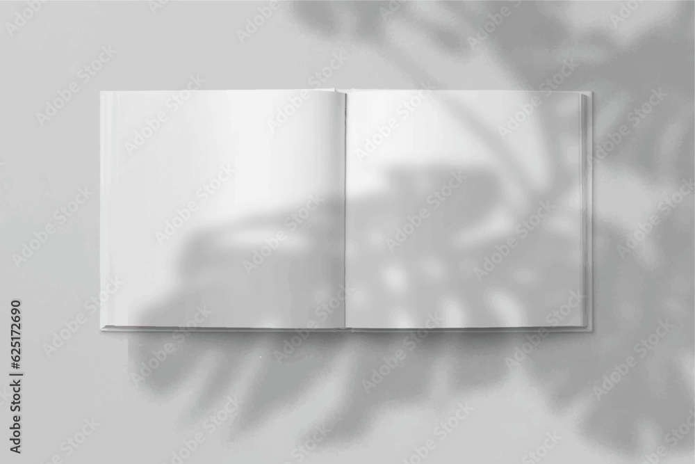 Realistic empty blank A4/A5 flyer, booklet, half-fold, brochure ...