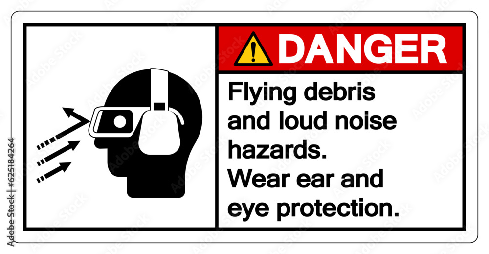 Danger Flying Debris Symbol Sign, Vector Illustration, Isolate On White ...