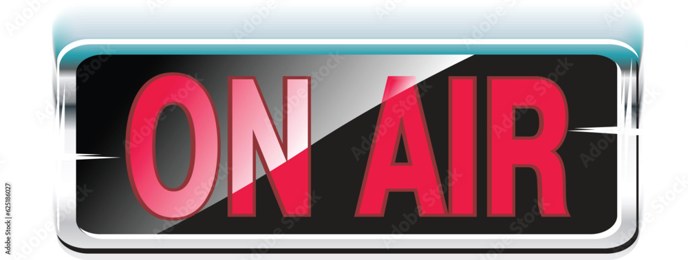 ON AIR message studio sign. Radio recording studio On Air light box for ...