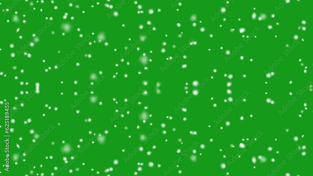 White sphere particles spin around in the sky with green screen ...